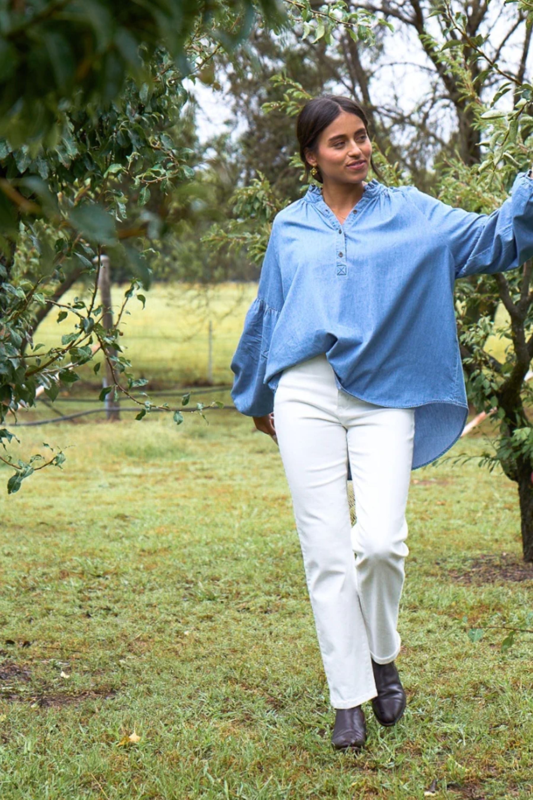 Shop Kell Summer Wash Denim Shirt by Zjoosh – Rose St Trading Co