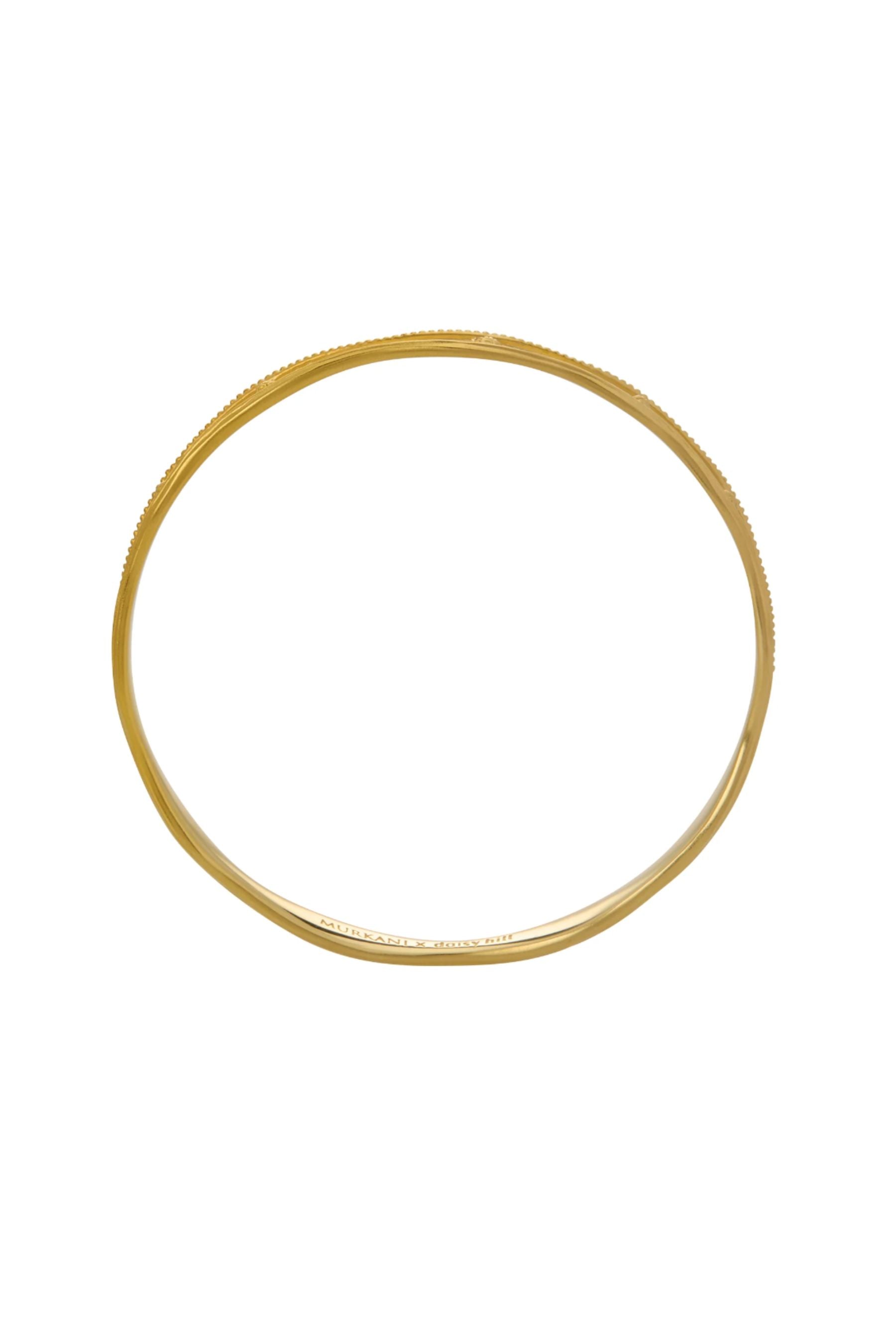 Ocean Dreamer Wave Bangle | 18KT YG Plate | Murkani – Rose St Trading Co