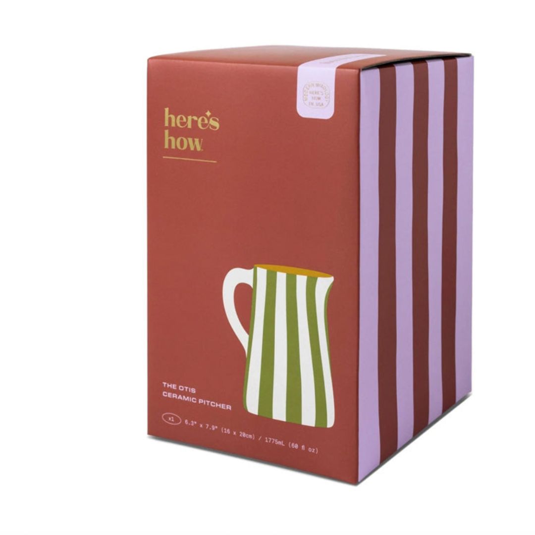 The Otis Ceramic Pitcher/Water Jug | Here's How – Rose St Trading Co