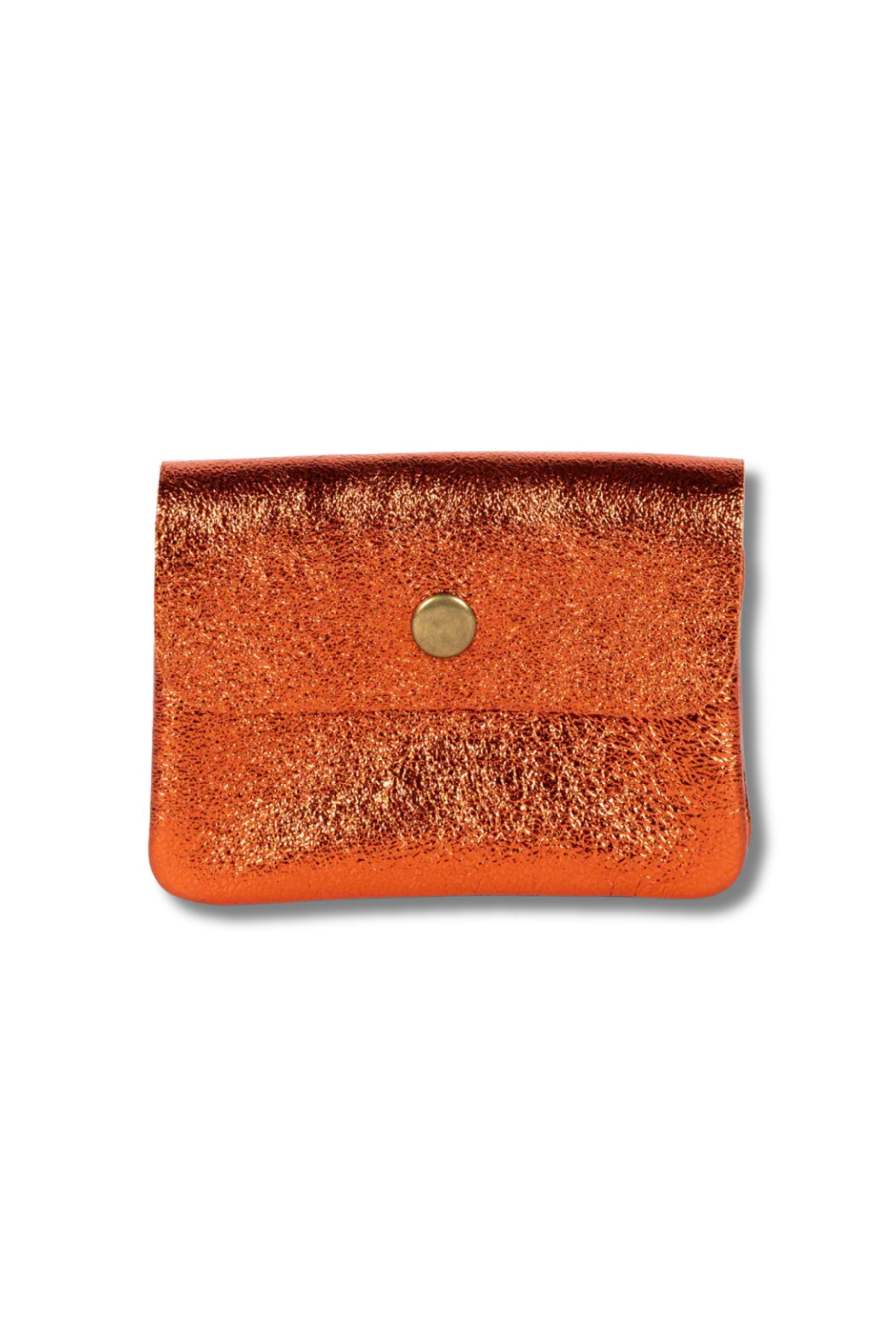 Coin Purse | Metallic Burnt Orange | Maison Fanli – Rose St Trading Co