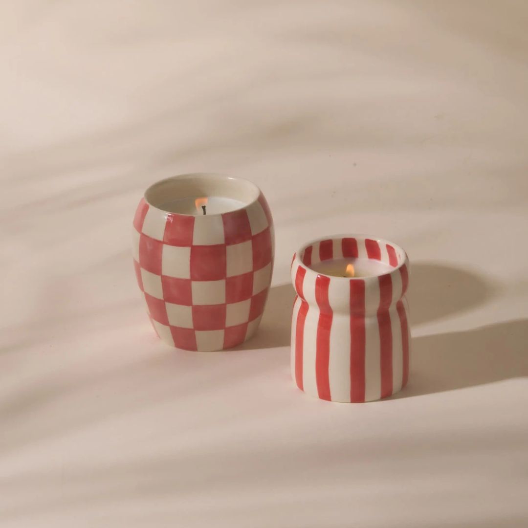 Cabana Red Striped Ceramic Candle | Hibiscus Bay | Paddywax – Rose St ...