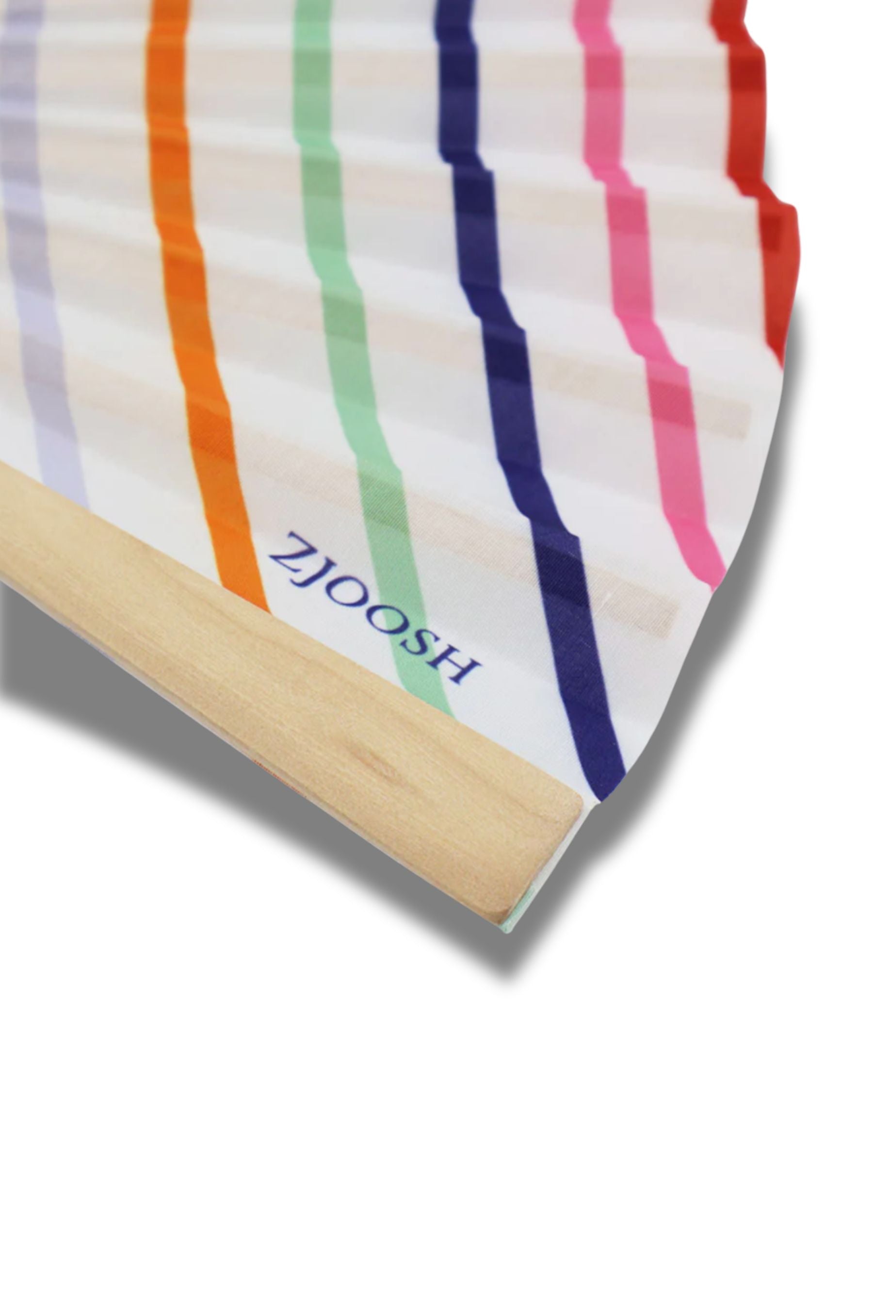 Hand Fan | Coloured Stripes | Zjoosh – Rose St Trading Co