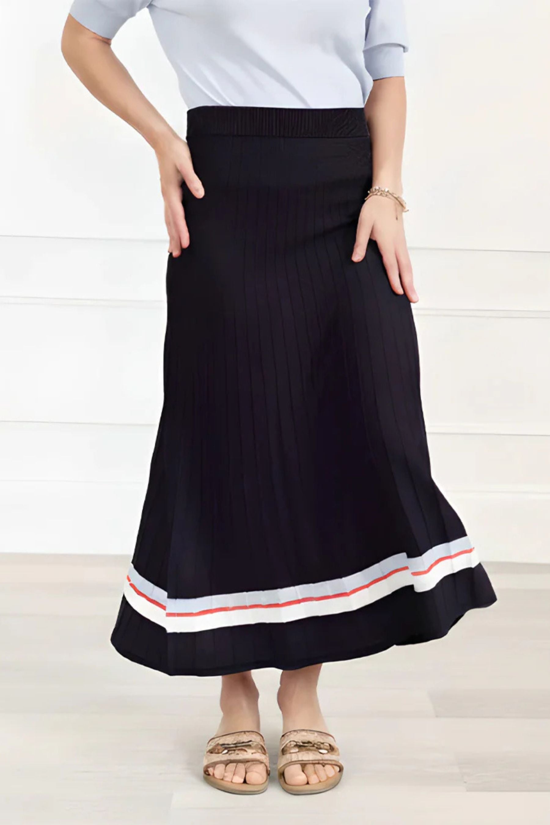 Sunray Knit Skirt | Navy | Zjoosh – Rose St Trading Co