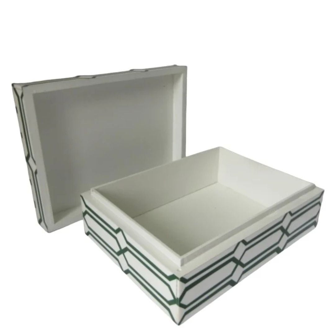 Moss Green Links Resin Box | Large | RSTC – Rose St Trading Co