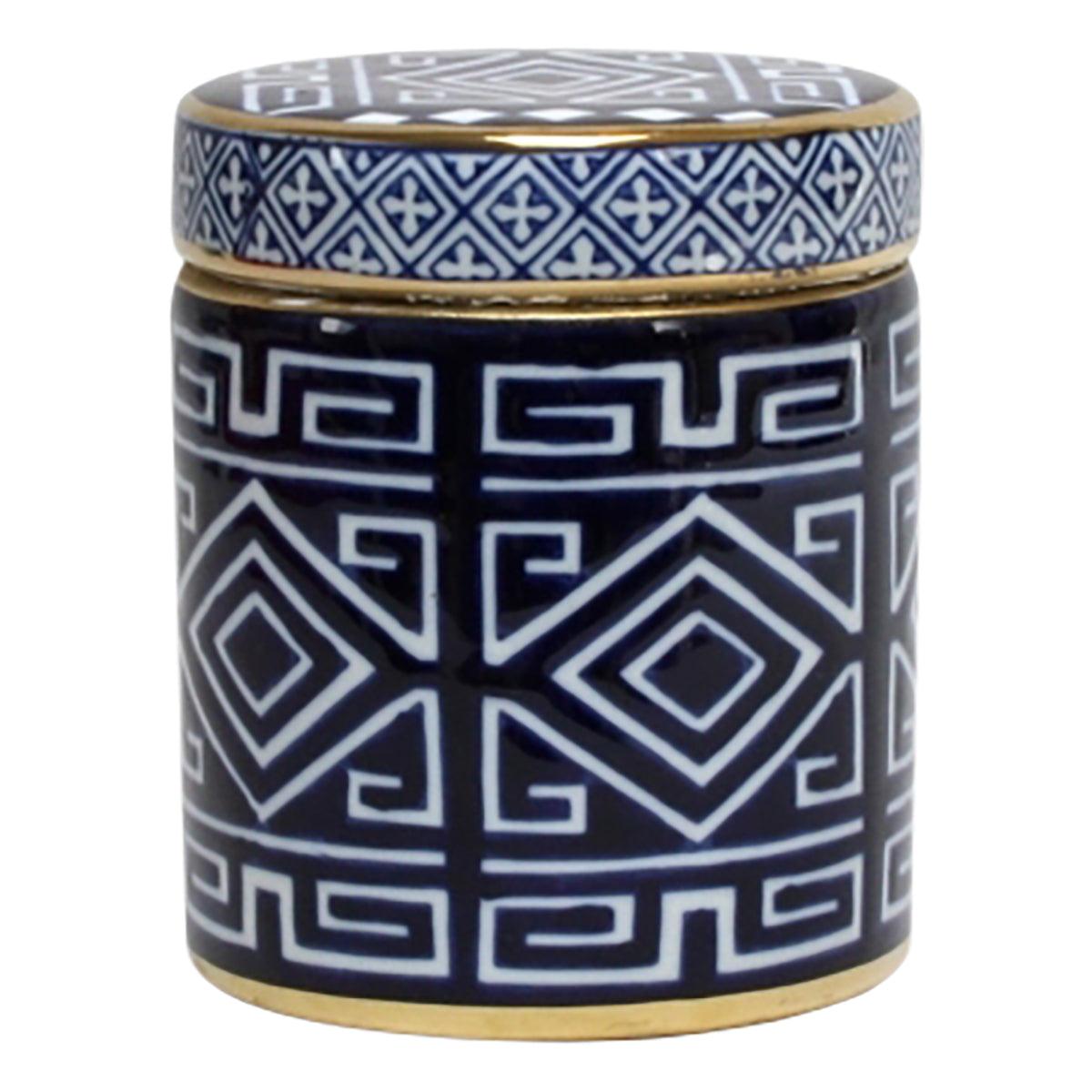 Blue and White Aztec Jar – Rose St Trading Co